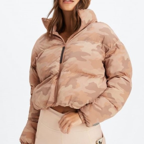 Fabletics | Jackets & Coats | Wander Cropped Puffer Camo Size L | Poshmark